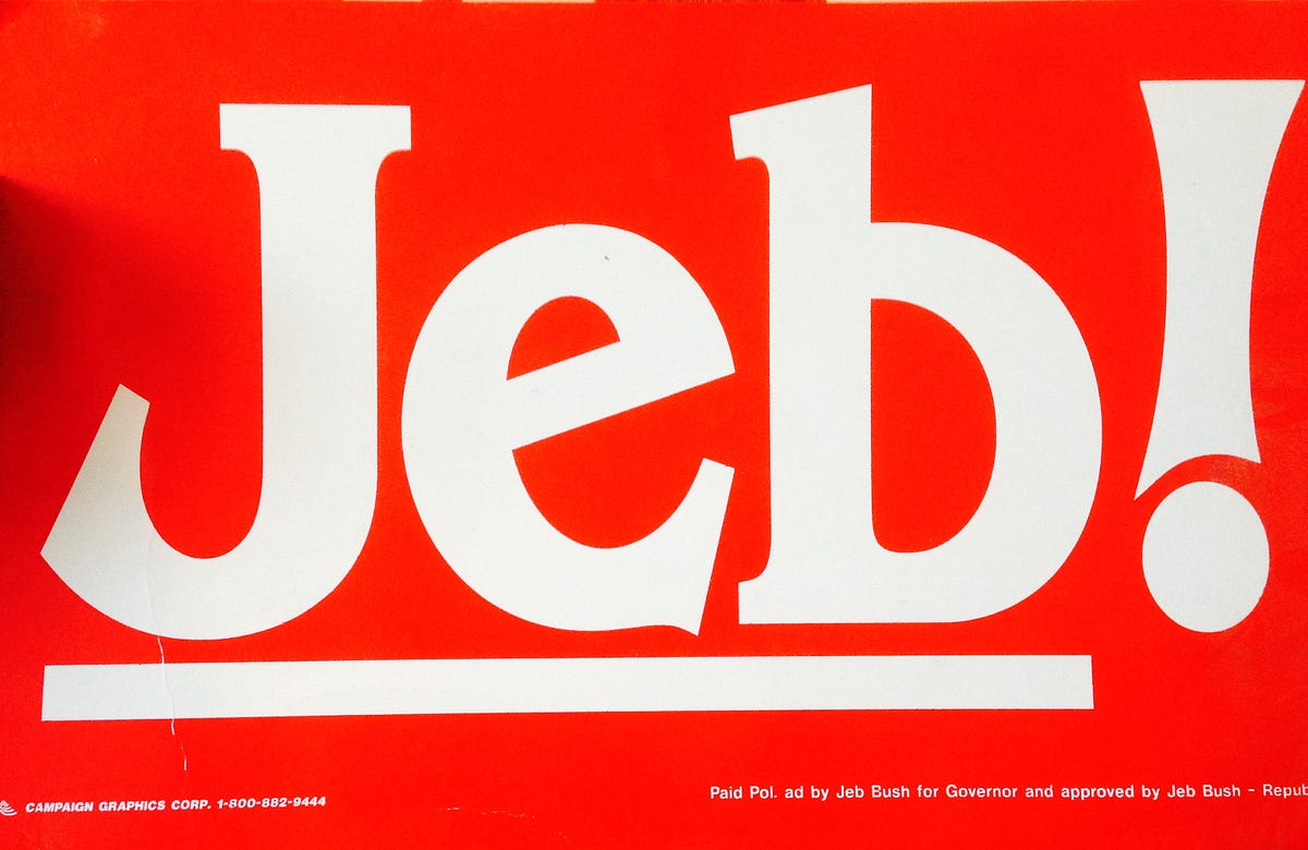 Holy Shnikies, Bush Man!. As John Ellis Bush (aka Jeb!) attempts… | by ...