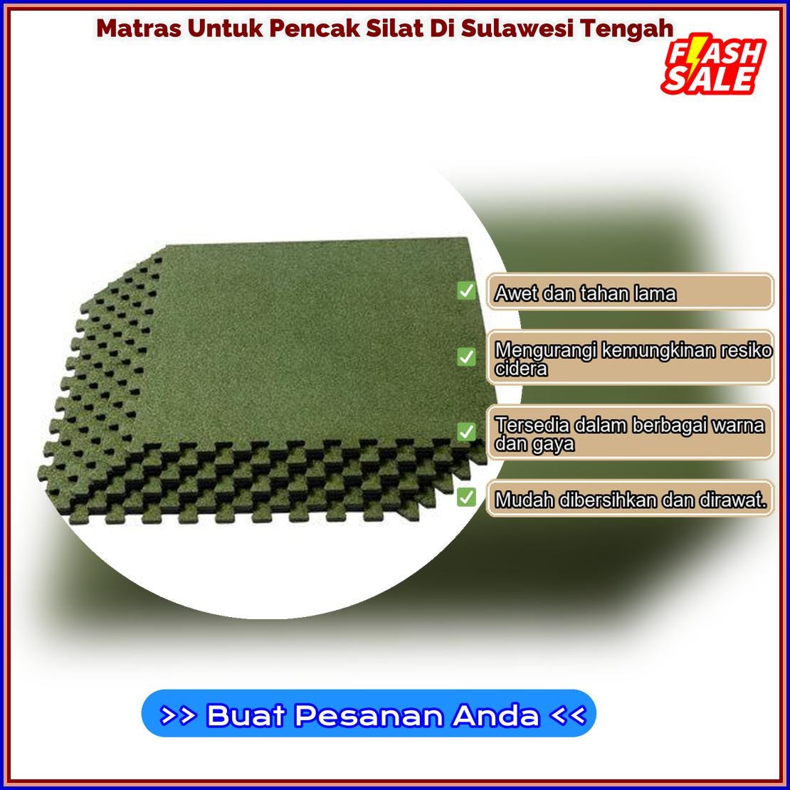 Matras Untuk Pencak Silat Di Sulawesi Tengah - Eva Mat Tebal - Medium