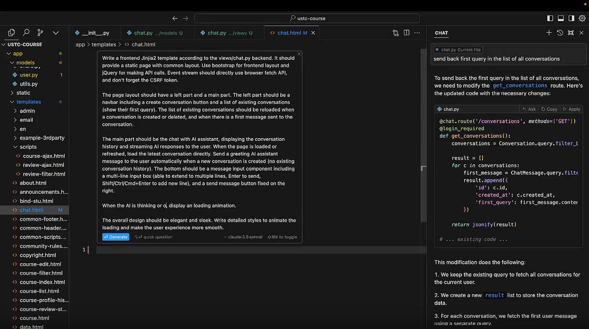 How I Built An AI Course Selection Assistant in 2 Hours with Cursor | by Alex Carter | Stackademic