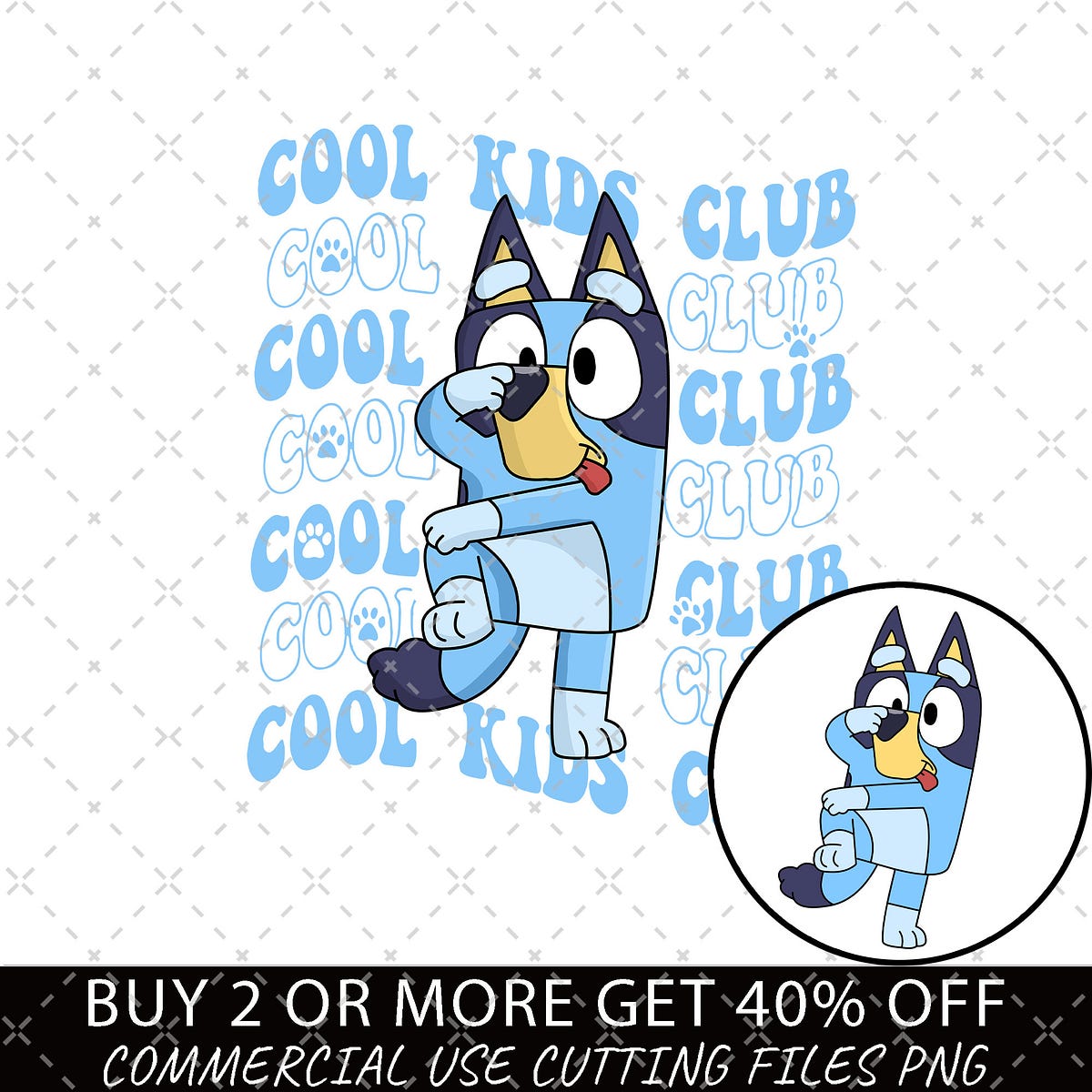 Cool Kids Club PNG, Bluey Cool Kids PNG, Bluey Family Cartoon Gift ...