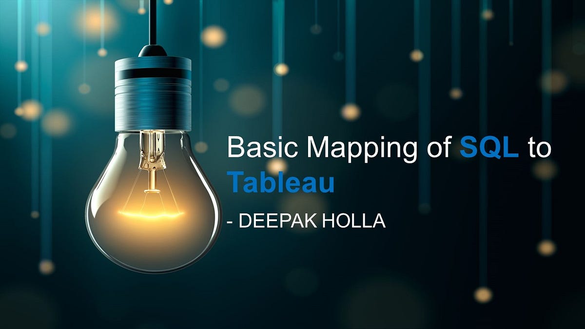 Basic Mapping of SQL to Tableau. Ever wondered how Tableau generates ...