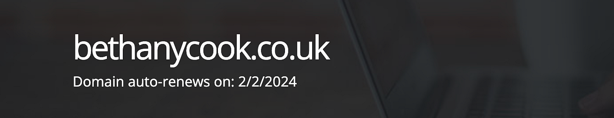 Website & Domain. First I had a look at some existing… | by Bethany Cook | Medium