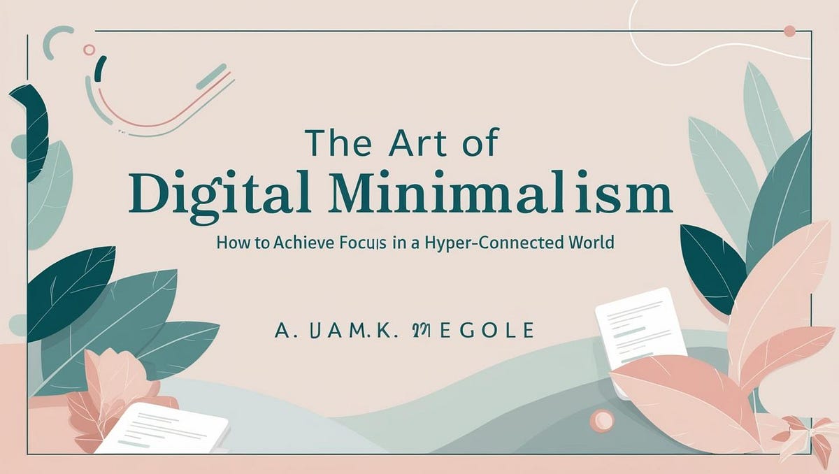 The Art of Digital Minimalism: How to Achieve Focus in a Hyper ...