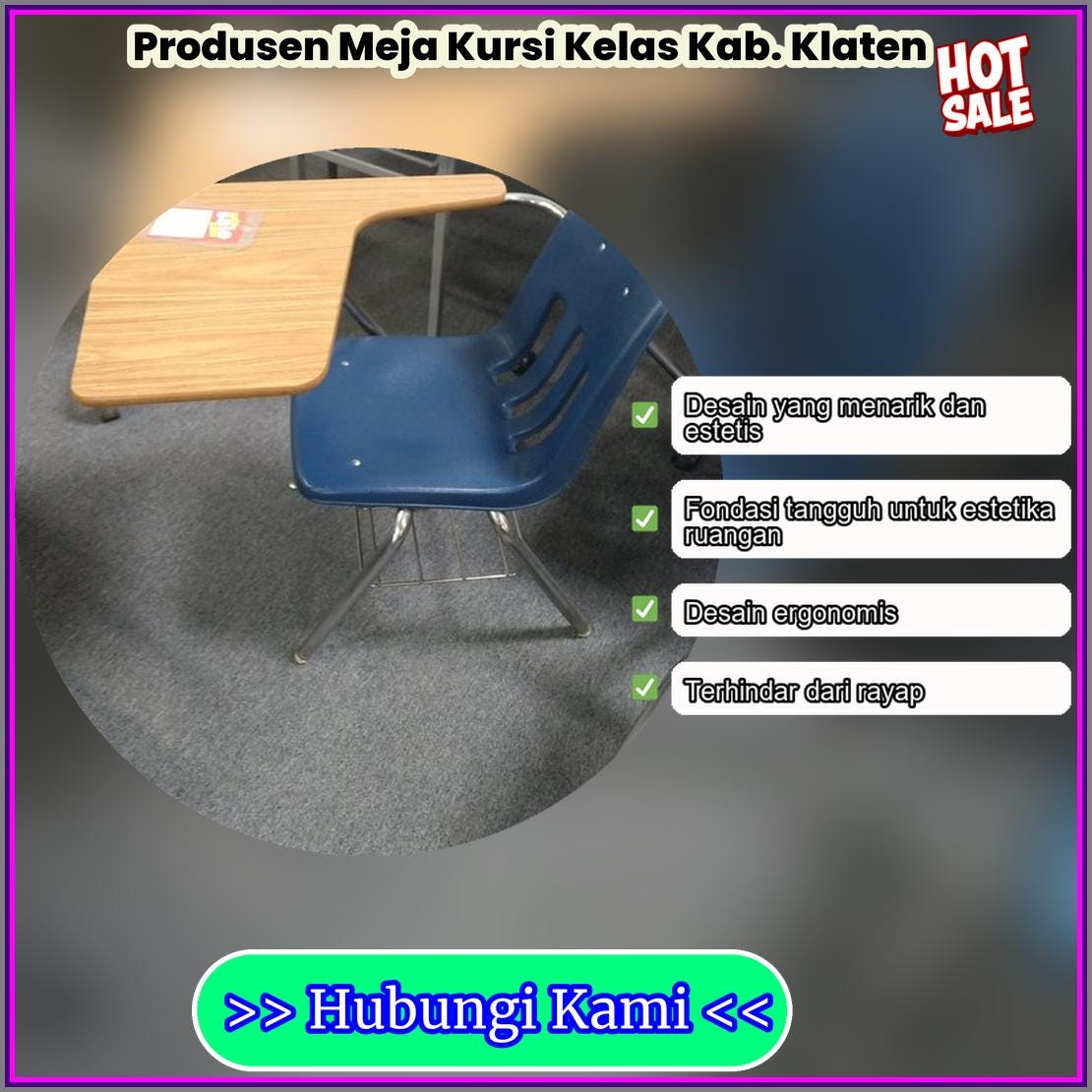 Produsen Meja Kursi Kelas Kab Klaten - Sekolahmejabelajar - Medium