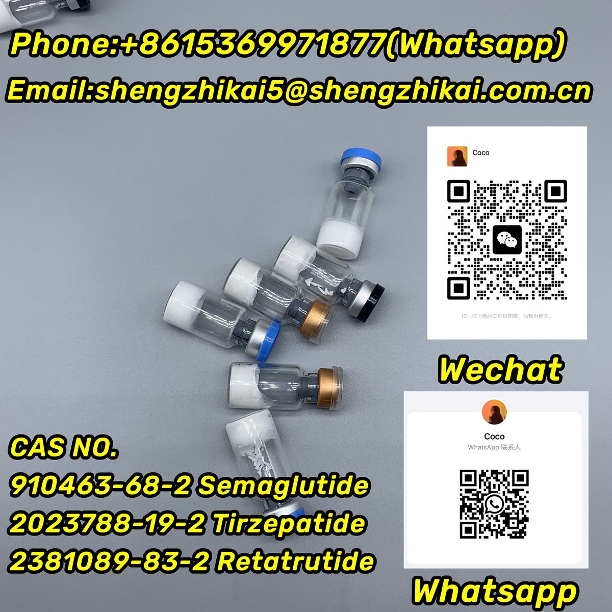 COCO | Sales manager whatsapp:+86 15369971877 Common Name Semaglutide ...