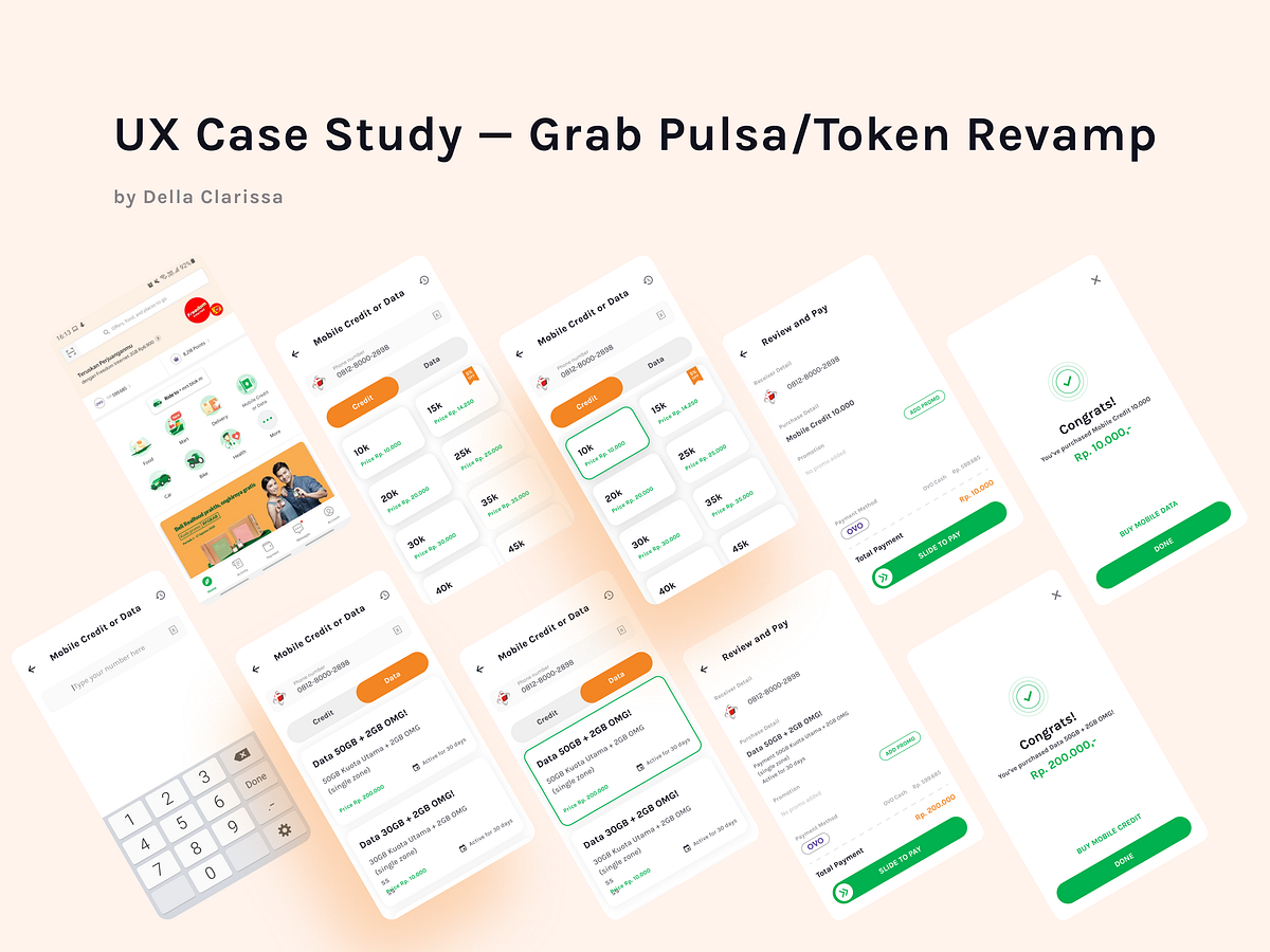 UX Case Study — Grab Pulsa/Token Revamp | by Della Clarissa | Medium