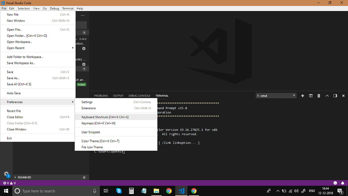 Developer CMD prompt with Shell launcher extension in VSCode | by Naga ...