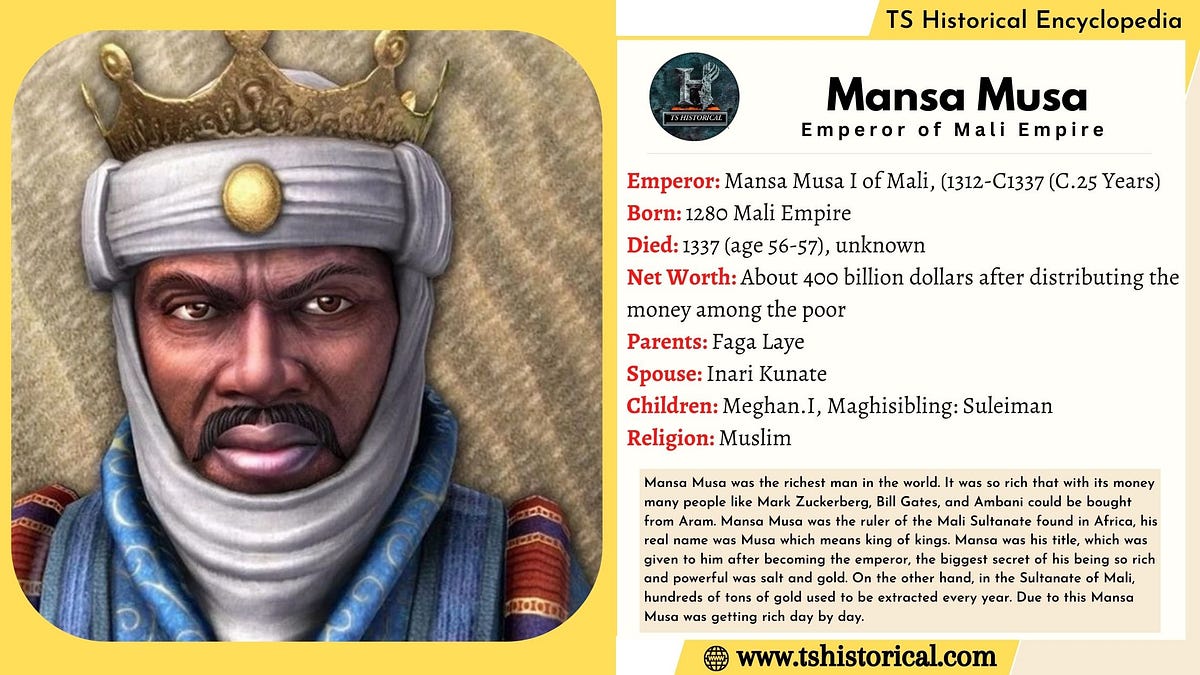 Mansa Musa facts. The tenth Mansa, or emperor, of the… | by Tshistorical | Medium