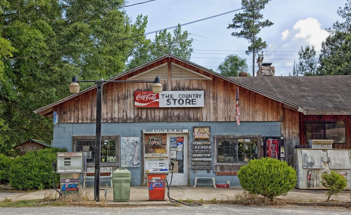 The Country Store, a Yellow Mustang, and the Home of the Grand Dragon ...