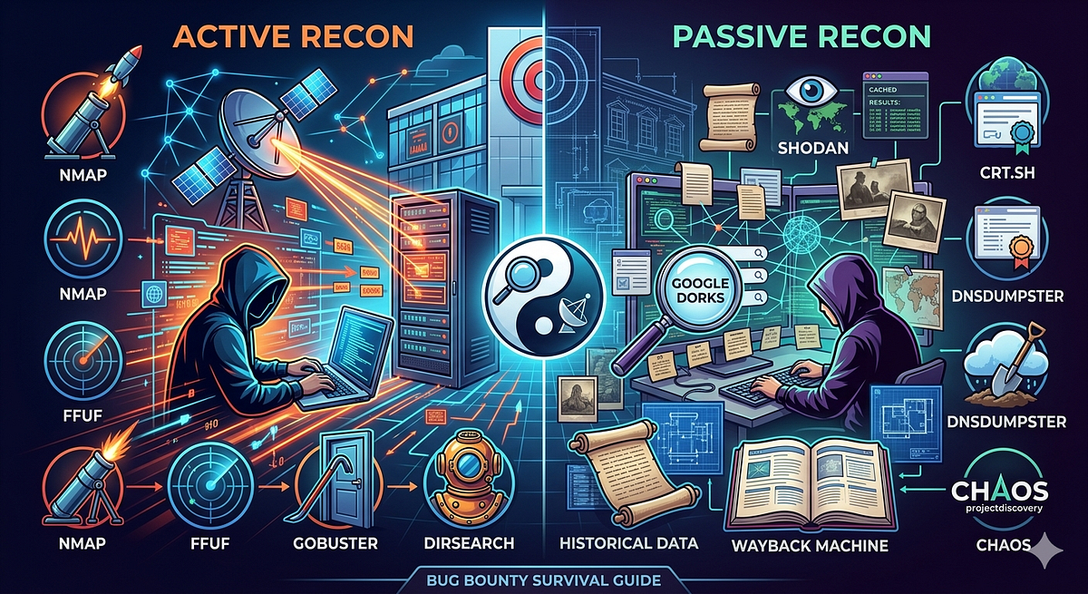 The Symmetry of Recon: Active vs. Passive Discovery in Bug Bounty | by ...