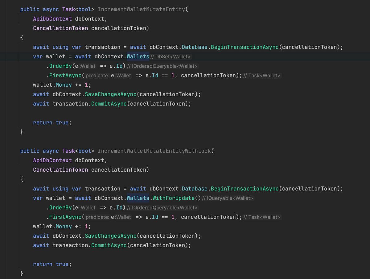 แนะนำการใช้ SELECT FOR UPDATE บน Entity Framework | by Patiwet Boonpeng ...