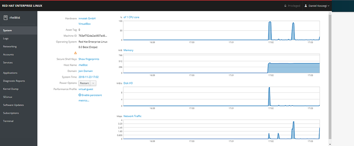 Remote management with Cockpit. So I was wondering about what to show ...