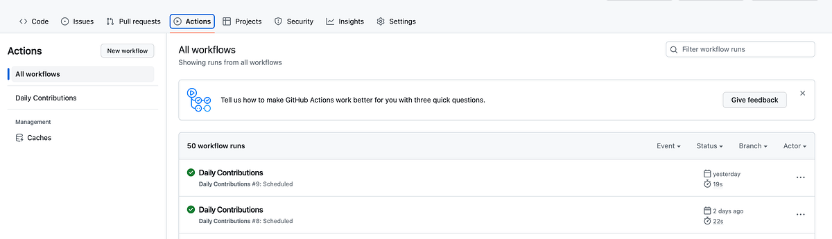 How I automated daily contributions to GitHub with GitHub Actions | by ...