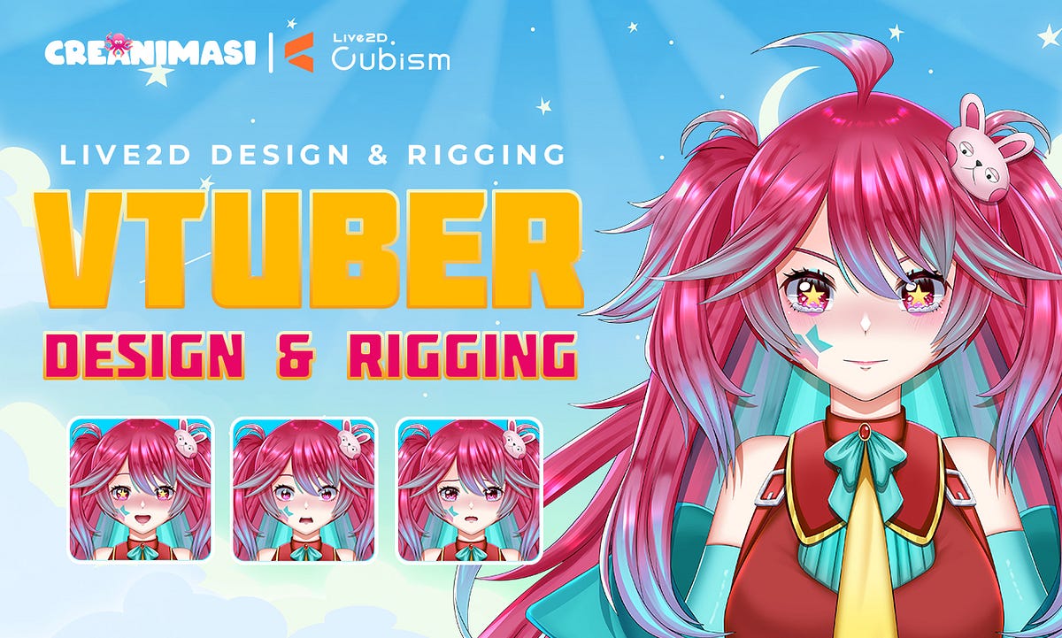 design and rig vtuber character in live2d, for vtuber model and ...
