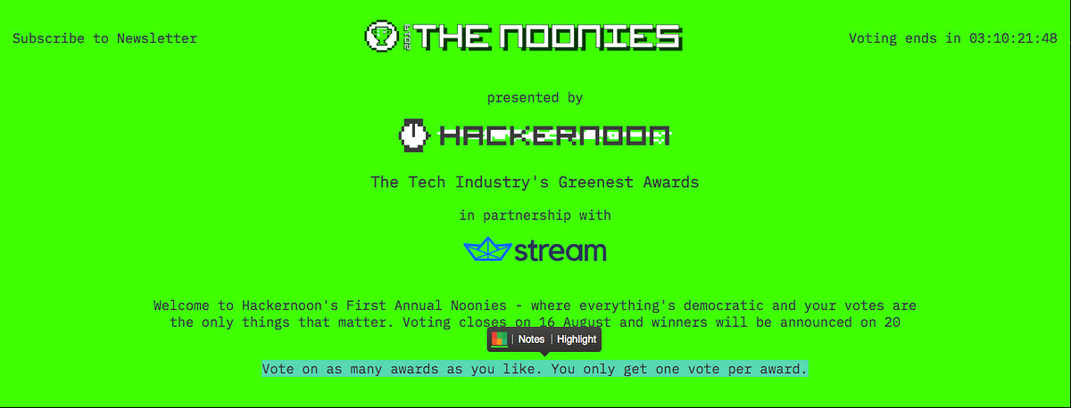 Hacking Hackernoon noonies awards | by Gokul N K | Medium