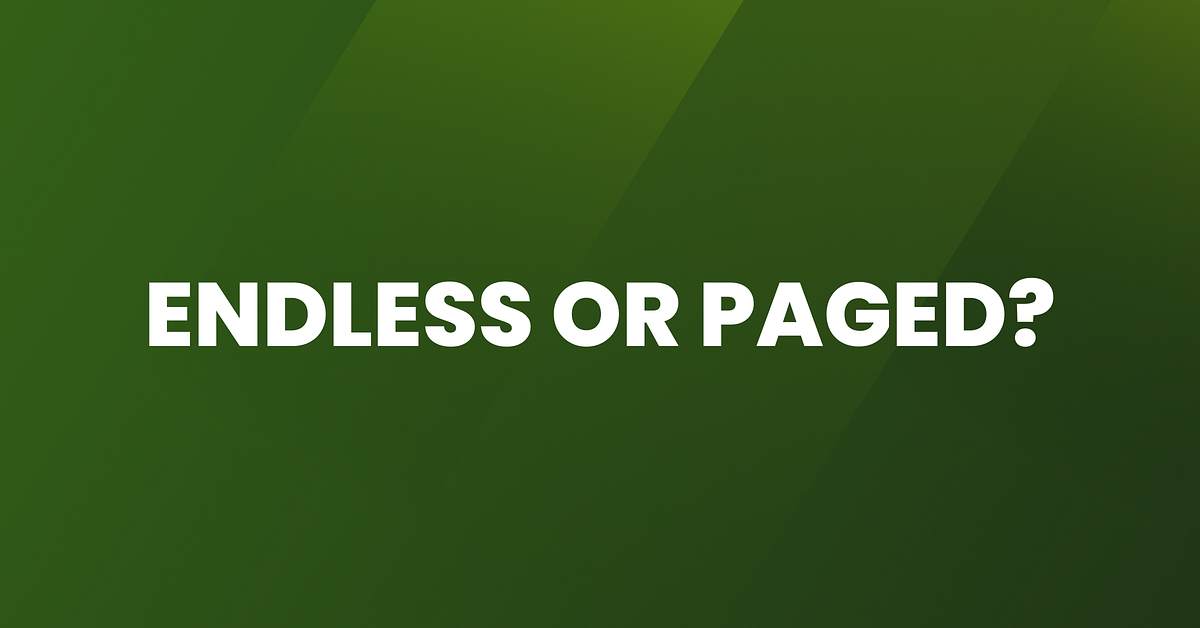 Infinite scroll vs pagination: The UX showdown between designers and ...