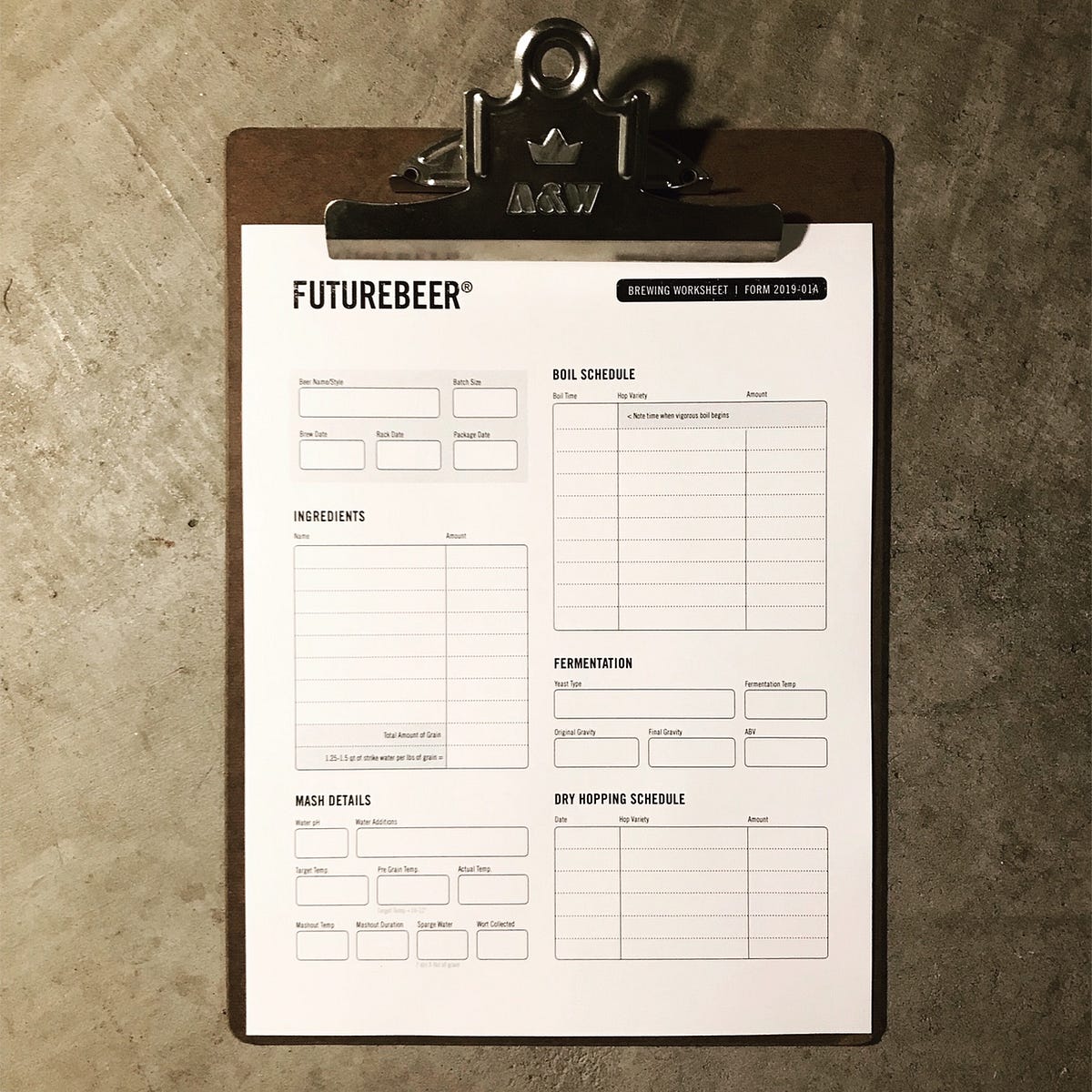 Brewing Worksheet. A simple way to get organized on brew… | by ...