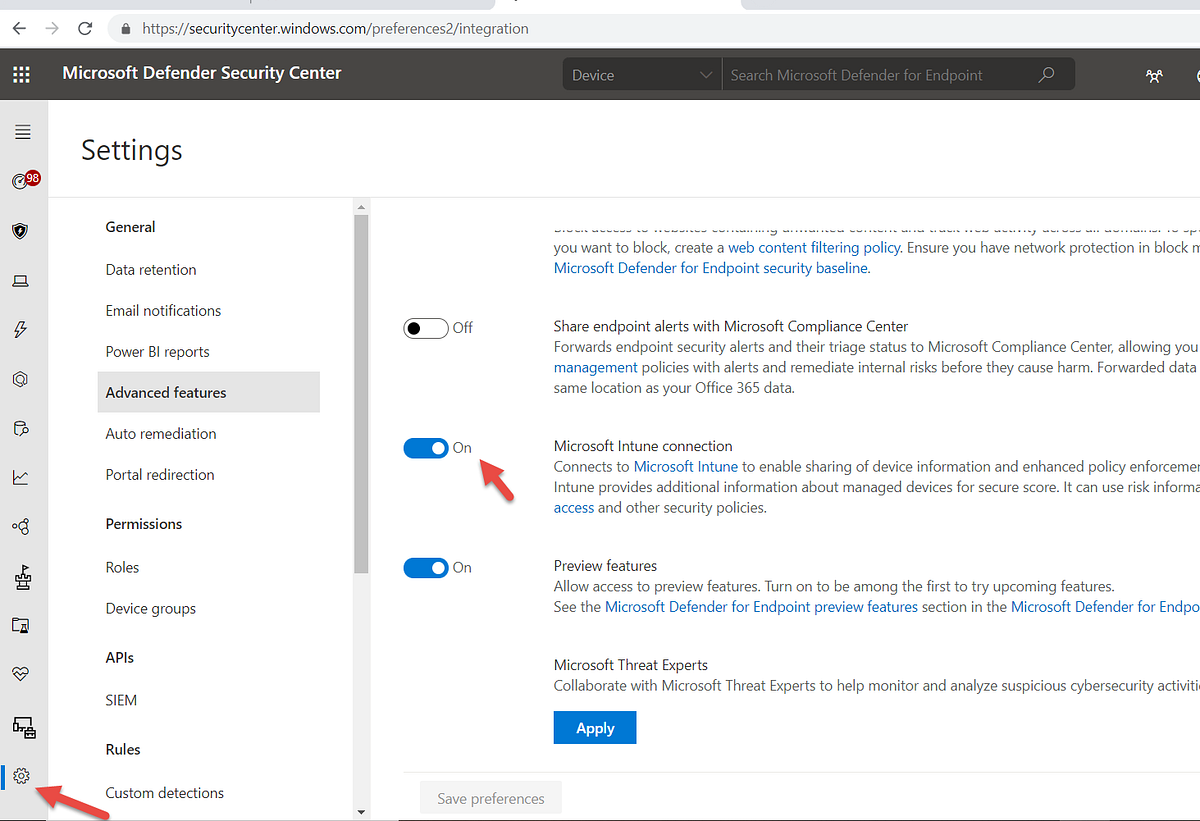 Microsoft Defender for Endpoint (Defender ATP) Integration with Intune ...