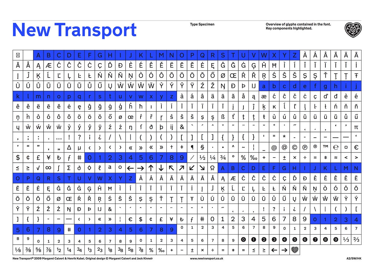 New Transport Font. by Margaret Calvert and Henrik Kubel | by Halil ...