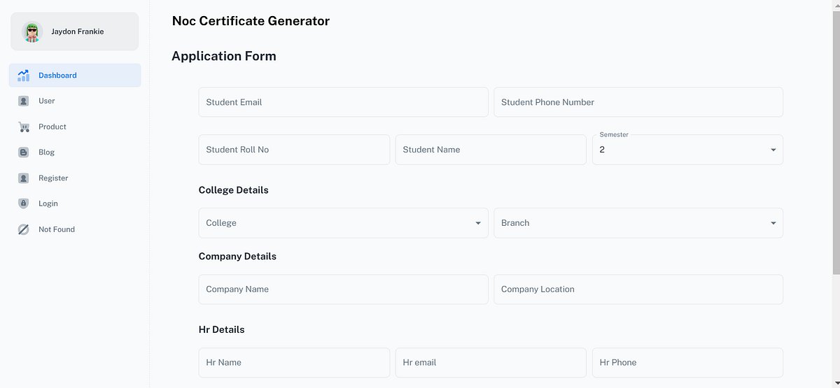 MERN-Stack-Based NOC-Latter Generator | by SAMARTH DADHANIYA | Apr ...