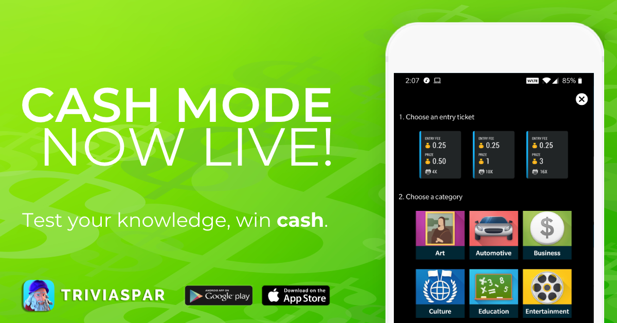 Cash Mode Now Live in TriviaSpar! | by Knowledge.io | Knowledge.io | Medium