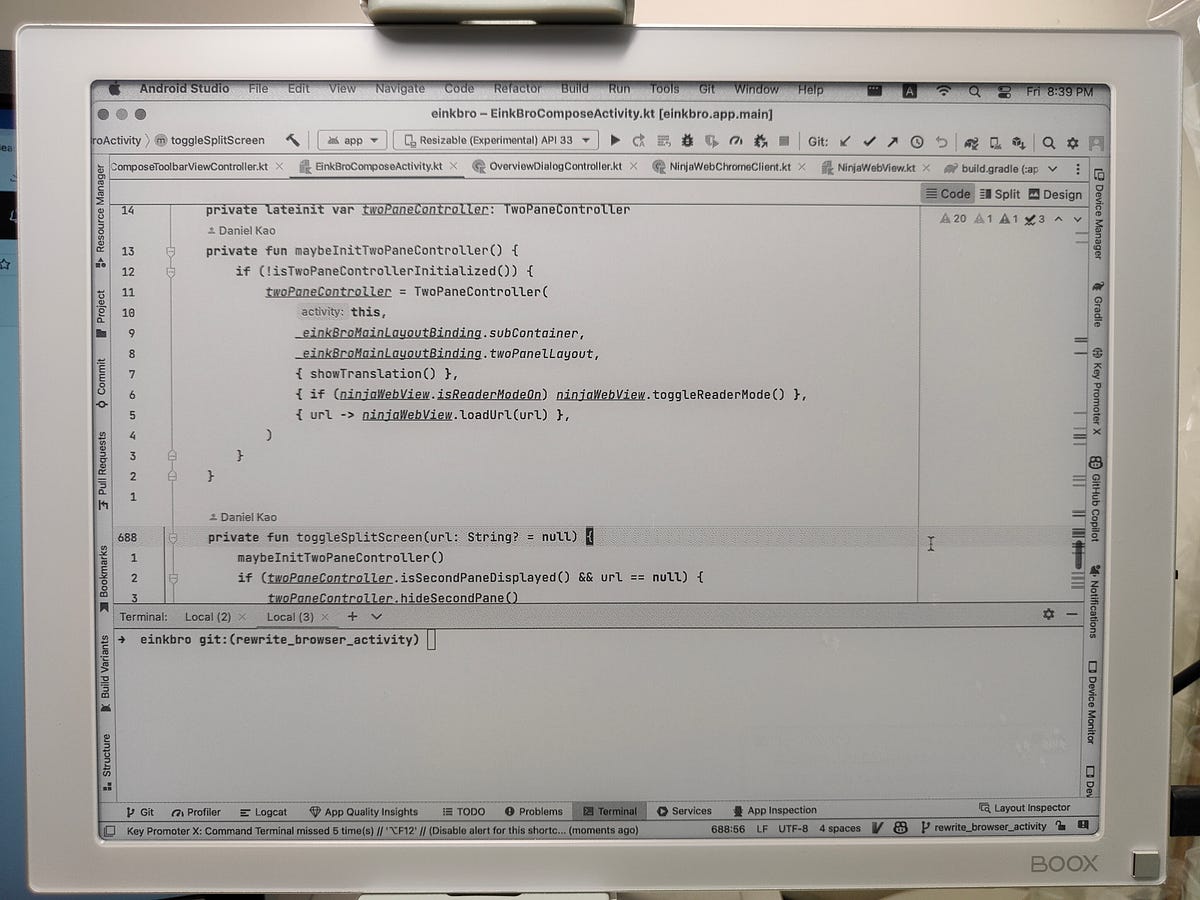 開發 IntelliJ IDE 的 theme plugin. 使用文石的電子紙螢幕 Mira… | by Daniel Kao | Medium