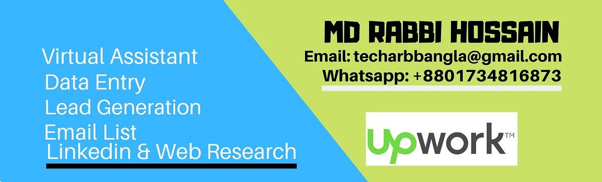 Freelancer Upwork Fiverr. Hi, I am a Rabbi . I have been working… | by Md.Rabbi Hossain | Medium