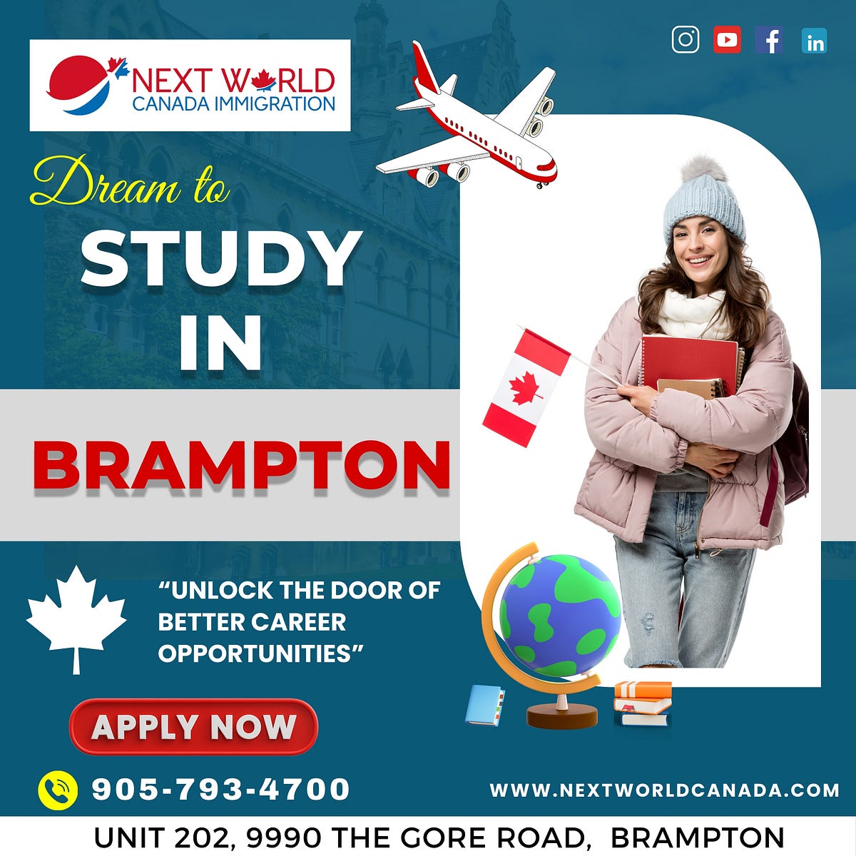 “Study Smart in Brampton” - Next World Canada Immigration - Medium