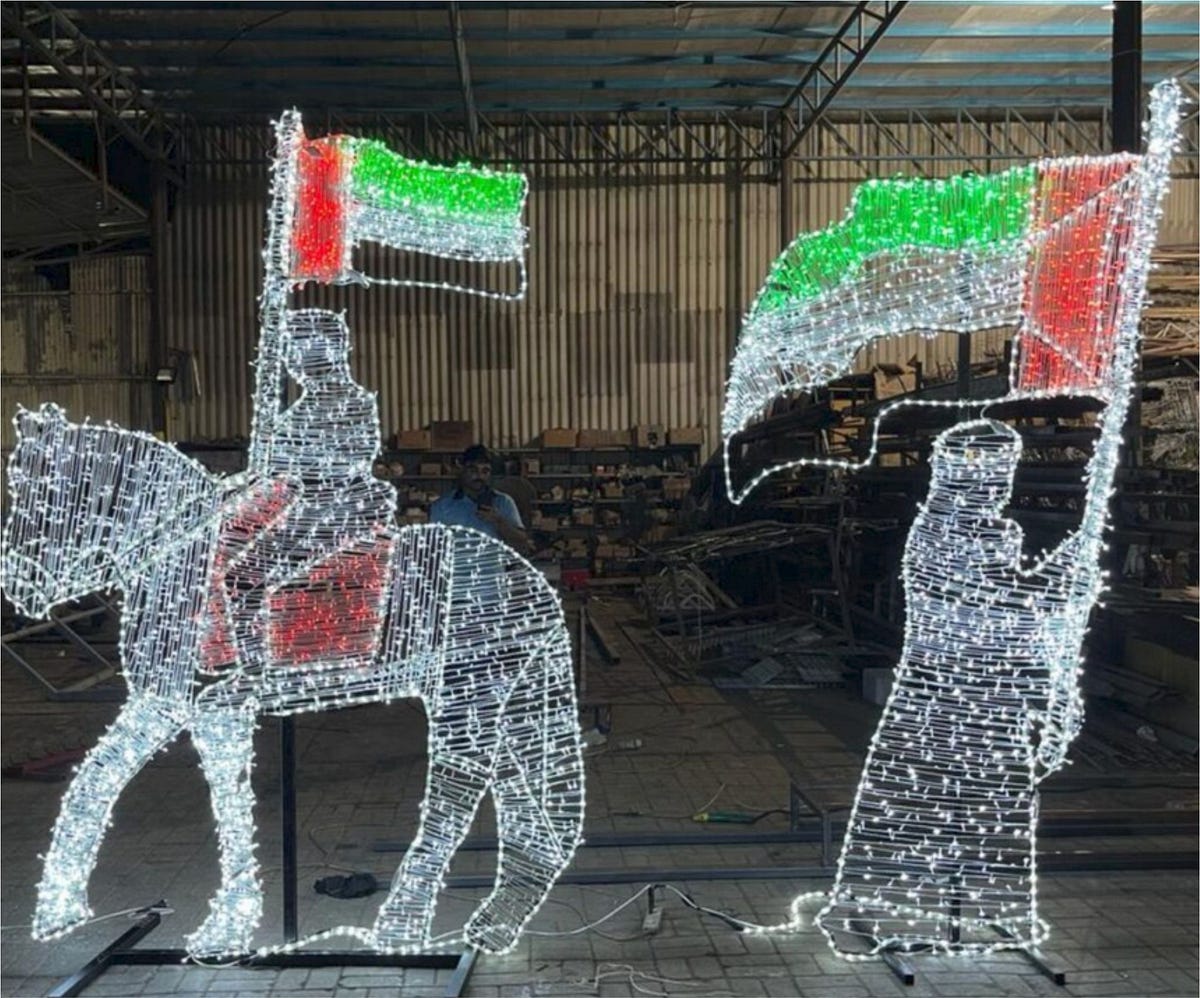 National Day Light Decor in Dubai | Festival Light | Brisk BTS | by ...