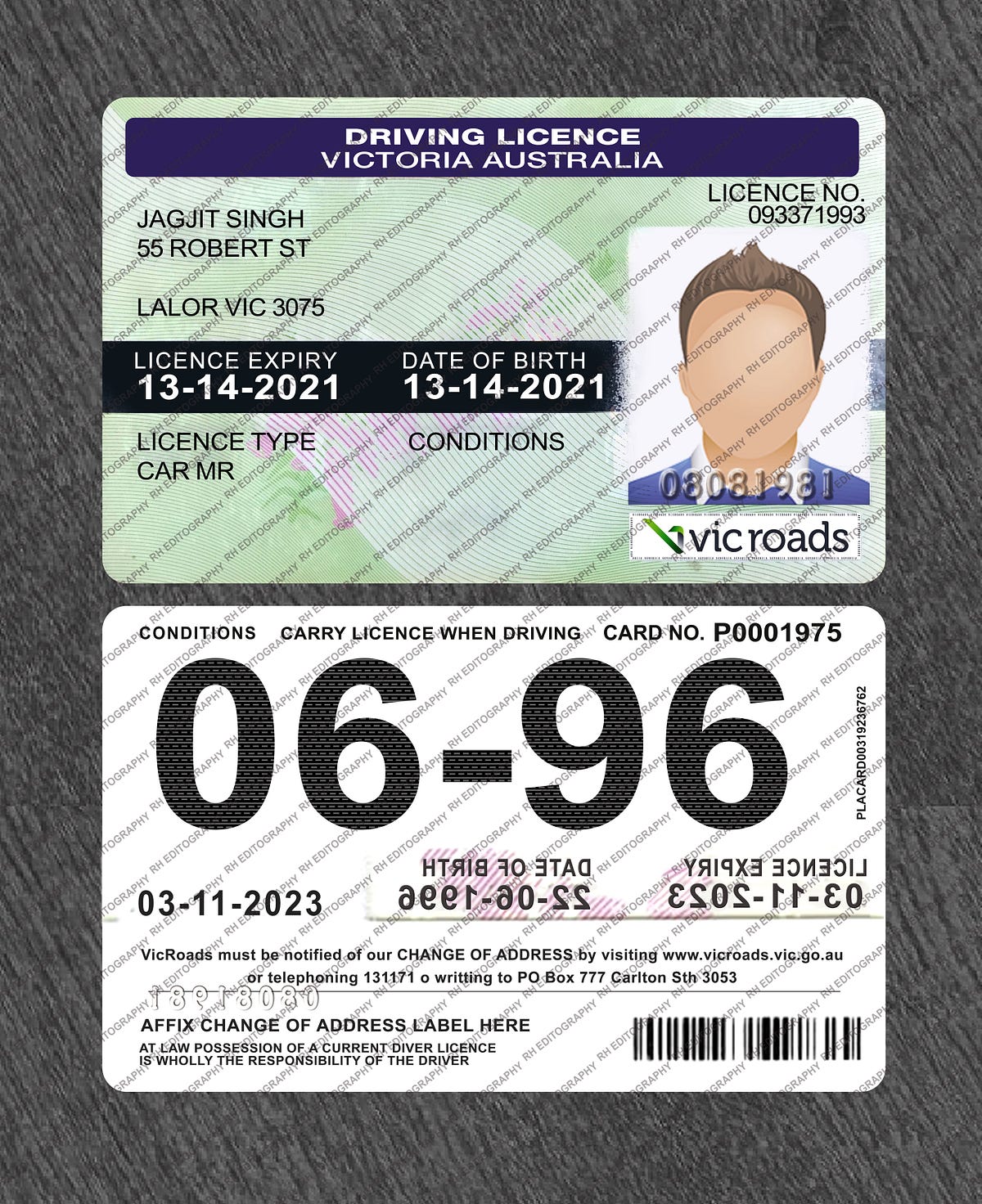 Victoria Australia Driving License PSD Template • Fully Editable • High Qaulity Whatsapp: (407 ...