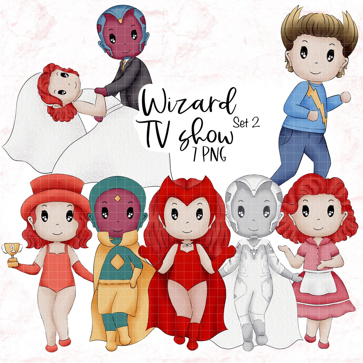 Wizard TV Show Set 2 Clipart Graphics | Digital Illustration | Doodle ...