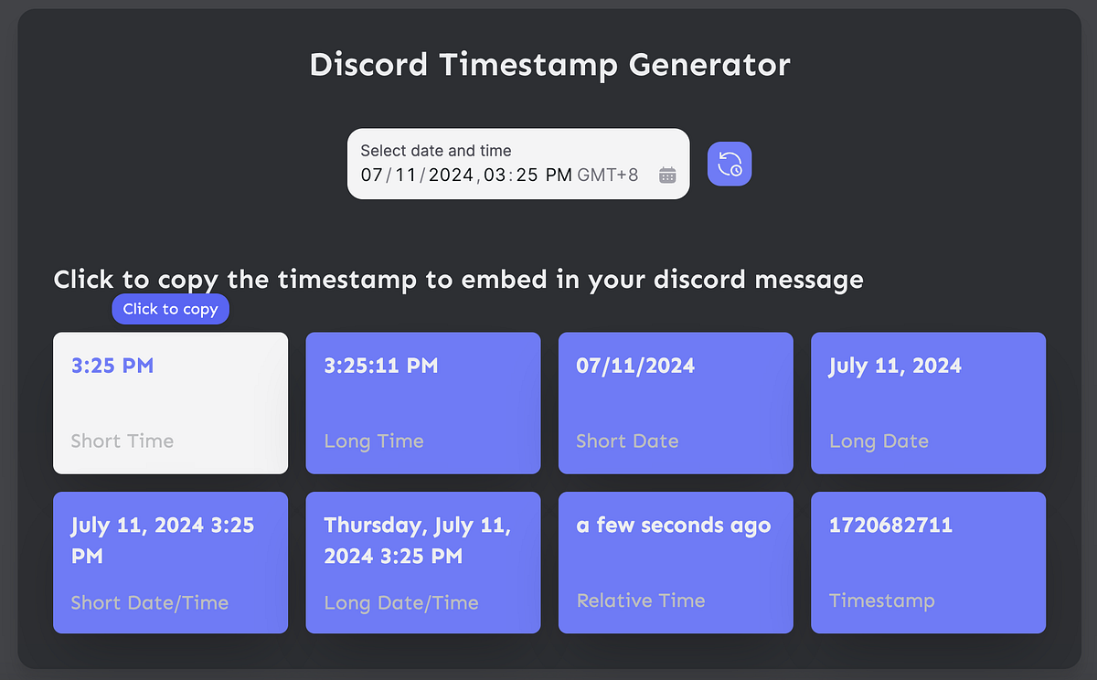 Discord Timestamp Generation - haoran - Medium