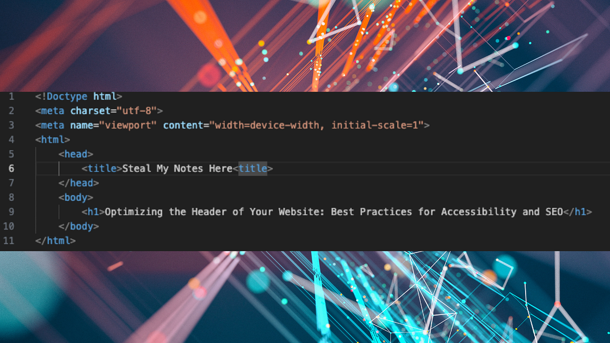 Optimizing the Header of Your Website: Best Practices for Accessibility and SEO | by ...