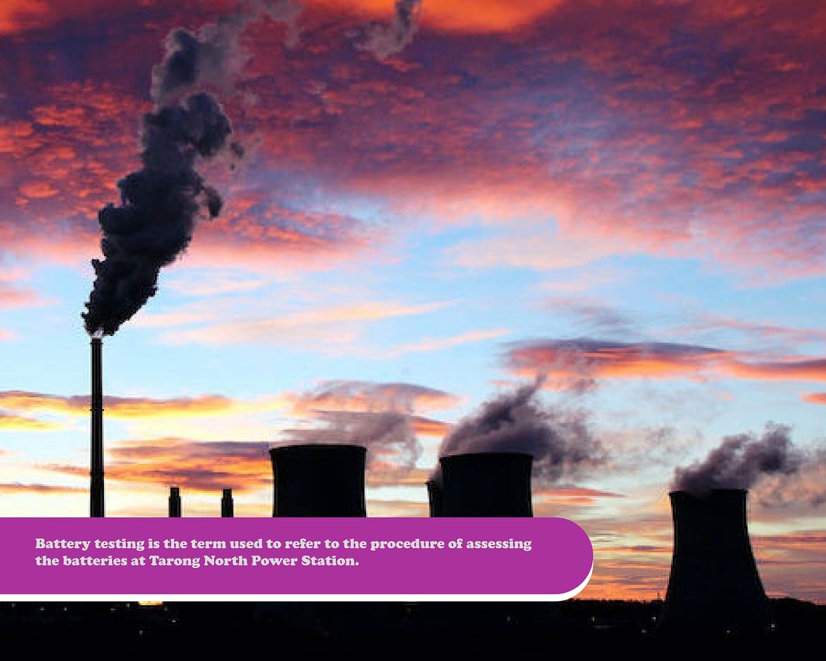 The process of testing batteries at Tarong North Power Station is known ...