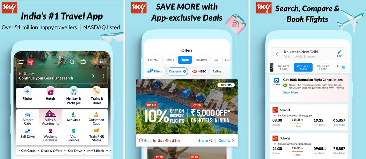 UX Design Case Study: Makemytrip. Short case study redesigning Makemytrip… | by Aniket | Medium