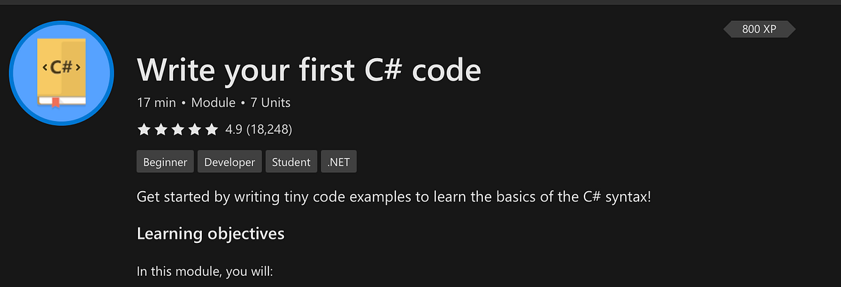 Learn C# from Microsoft for free! | by Manpreet Singh | Medium