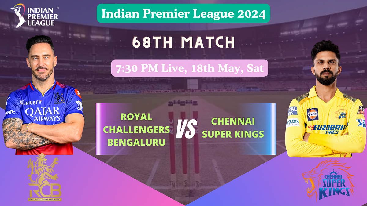 RCB vs CSK Dream11 Prediction Today Match, Dream11 Team Today, Fantasy Cricket Tips, Playing XI ...