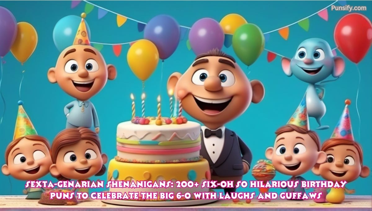 Sexta-Genarian Shenanigans: 200+ Six-Oh So Hilarious Birthday Puns to ...
