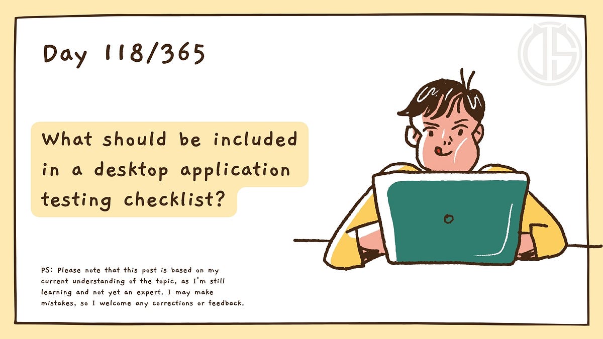 What should be included in a desktop application testing checklist ...