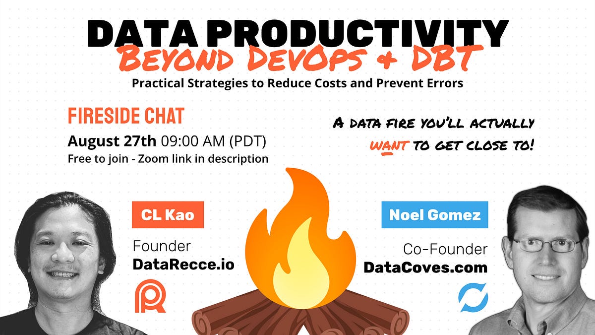 Free Online Data Event: Data Productivity Beyond DevOps and dbt | by Dave Flynn | In the ...