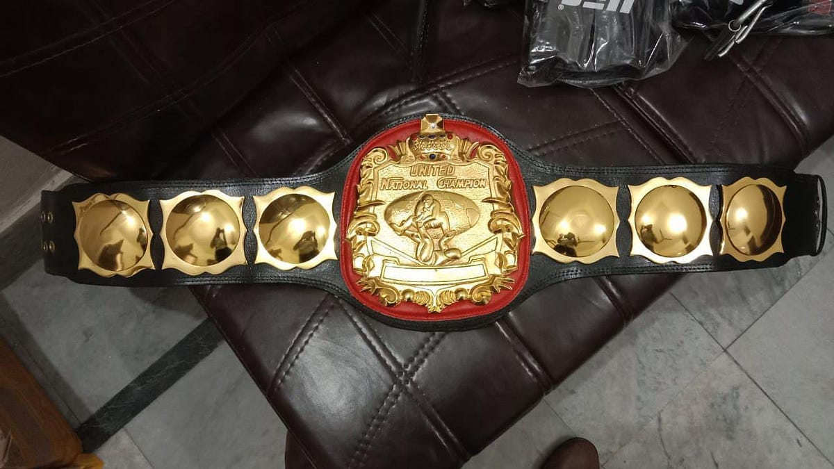 Old Unique NWA United National Championship Belt for Adult Champion 3D ...