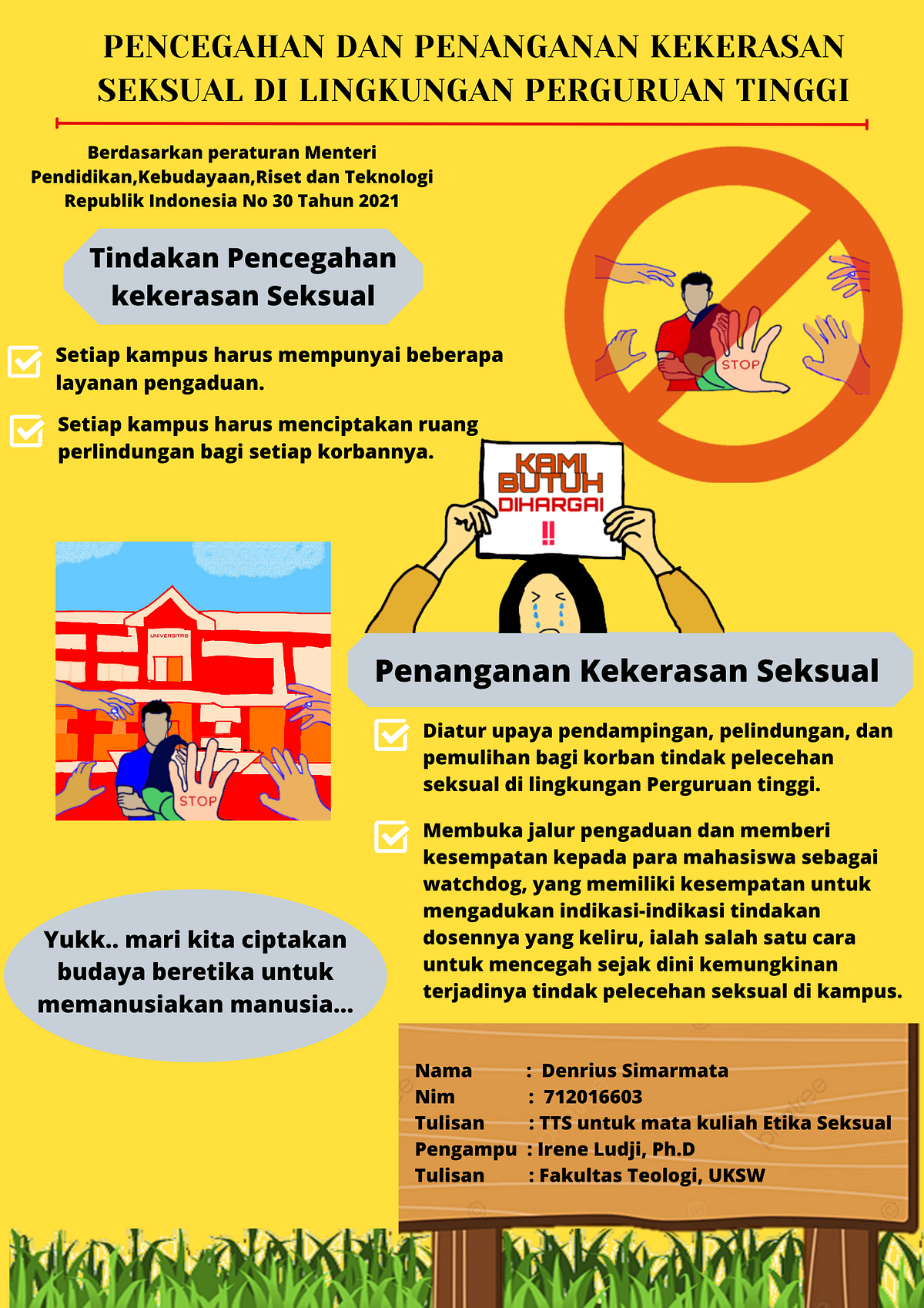 Denrius Simarmata Penjelasan Poster Poster ini secara umum menjelaskan mengenai kekerasan ...