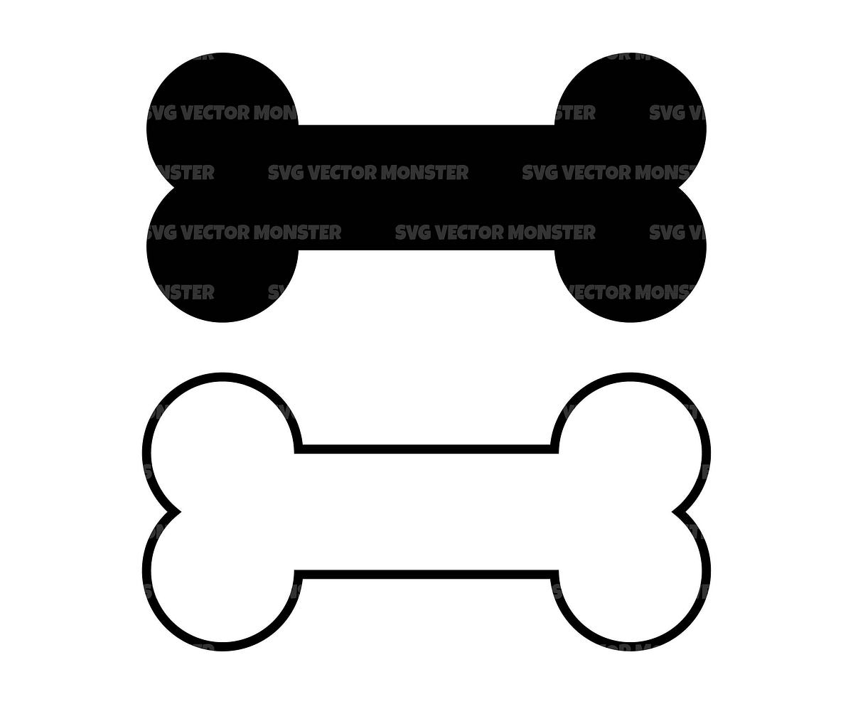 Dog Bone Svg, Dog Bone Digital, Dog Bone Png Clip Art. Vector Cut file ...