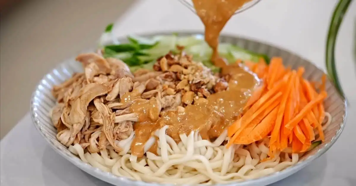 Spicy Creamy Shredded Chicken Sesame Cold Noodles | by Emily Cooks | Medium