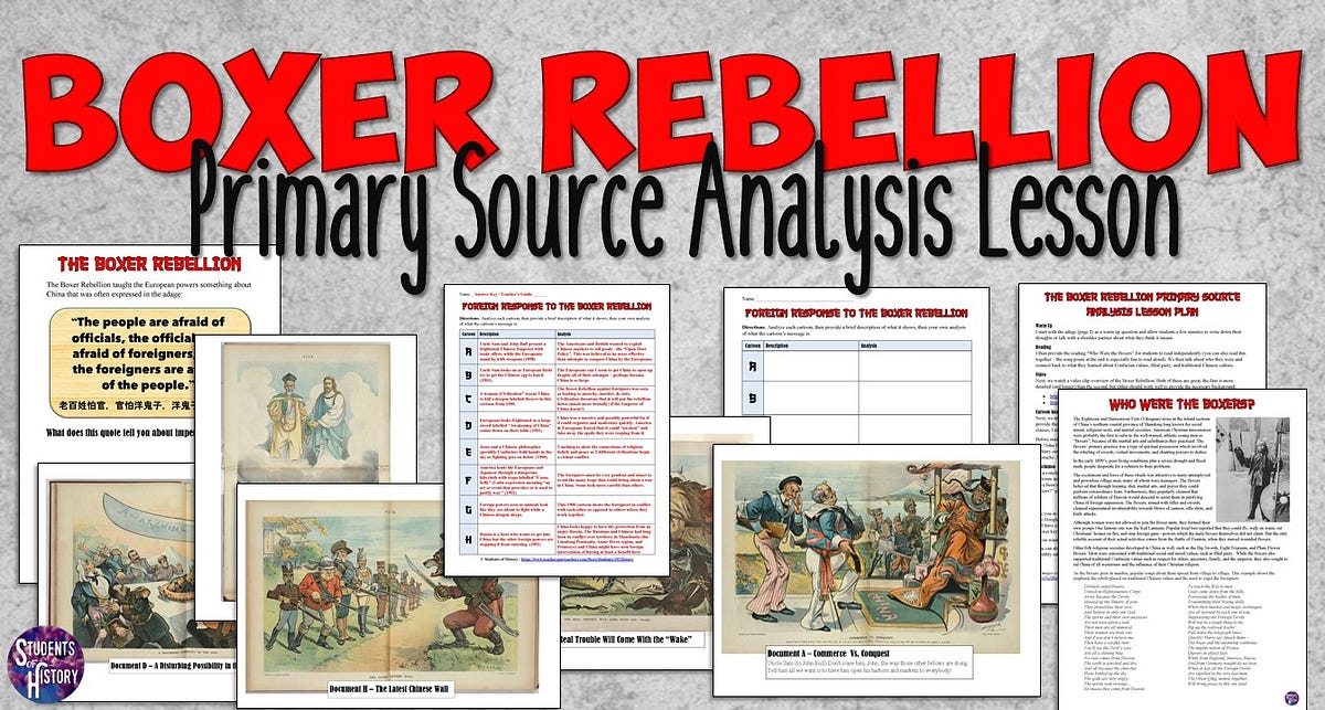 Boxer Rebellion Lesson Plan. This US or World History activity on… | by ...