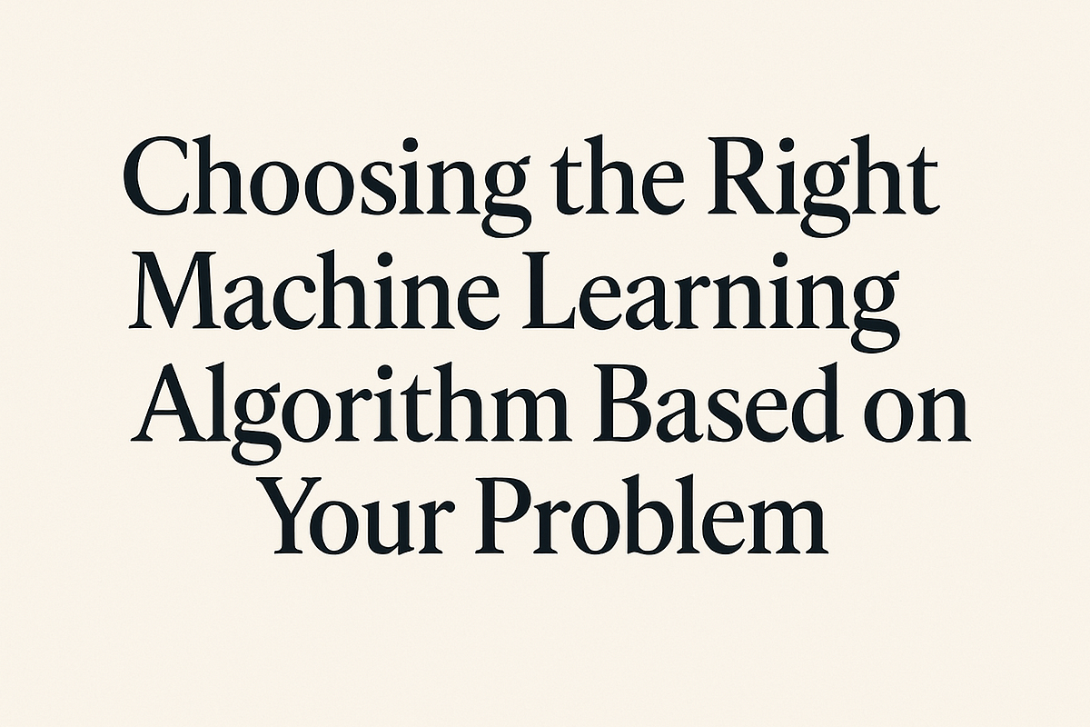Selecting the optimal machine learning algorithm is critical to solving data-driven problems ...