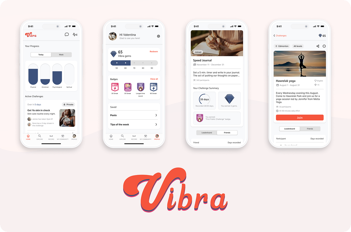 Case study: Vibra, Challenging our Self-Care | by Valentina | Medium