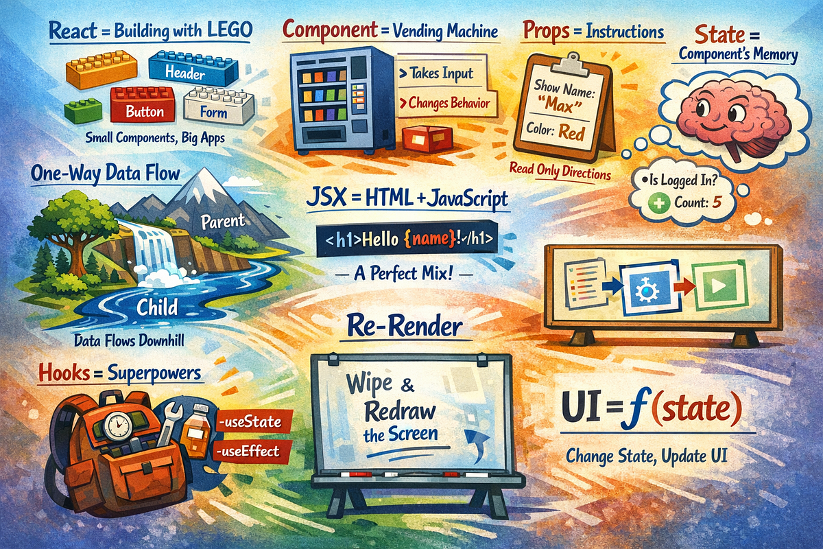 React Made Simple: Understanding Core Concepts Through Visual Metaphors ...