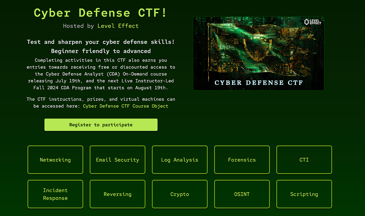Level Effect Cyber Defense CTF Writeup | by jpg0mez | Medium