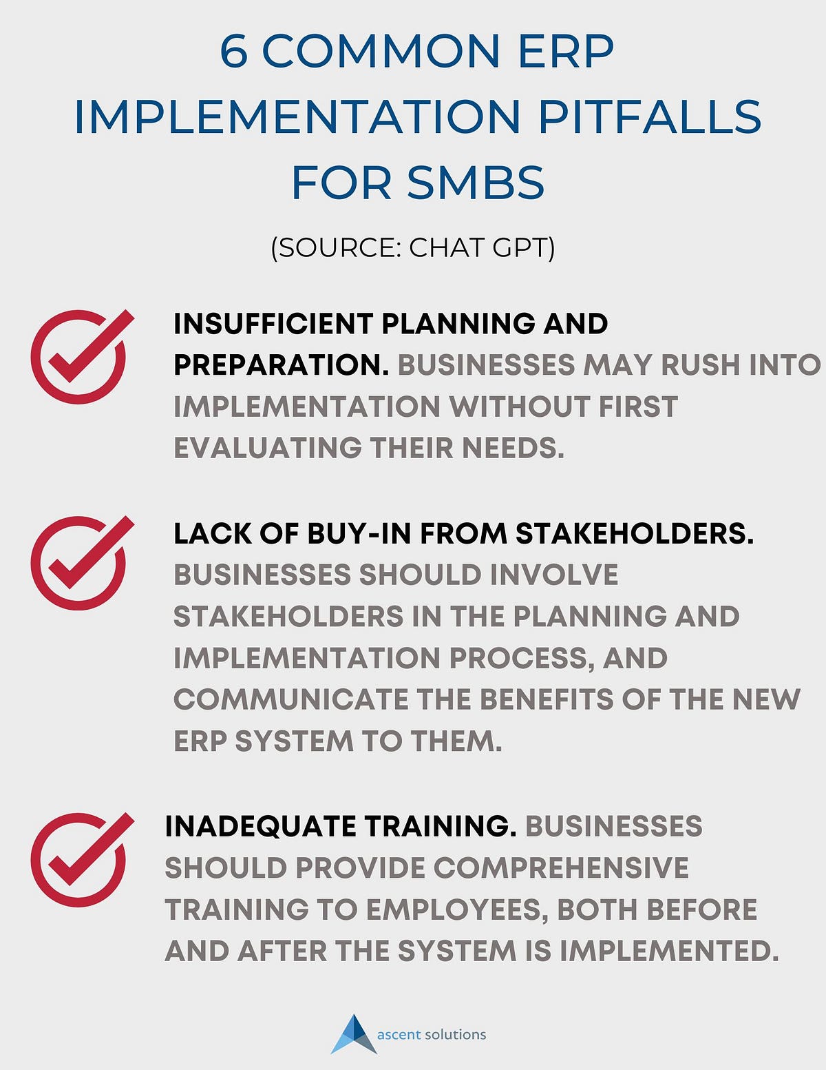 Top ERP Implementation Challenges, According to Chat GPT (We Agree!) | by Ascent Solutions | Medium
